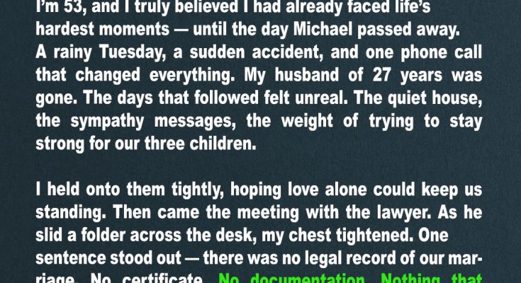 After My Husband’s Death, I Was Shocked to Find Out We Were Never ...